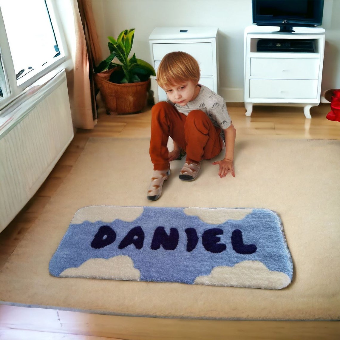 Personalized Kids Rug: Handmade Tufted Nursery Decor, Custom Name ...