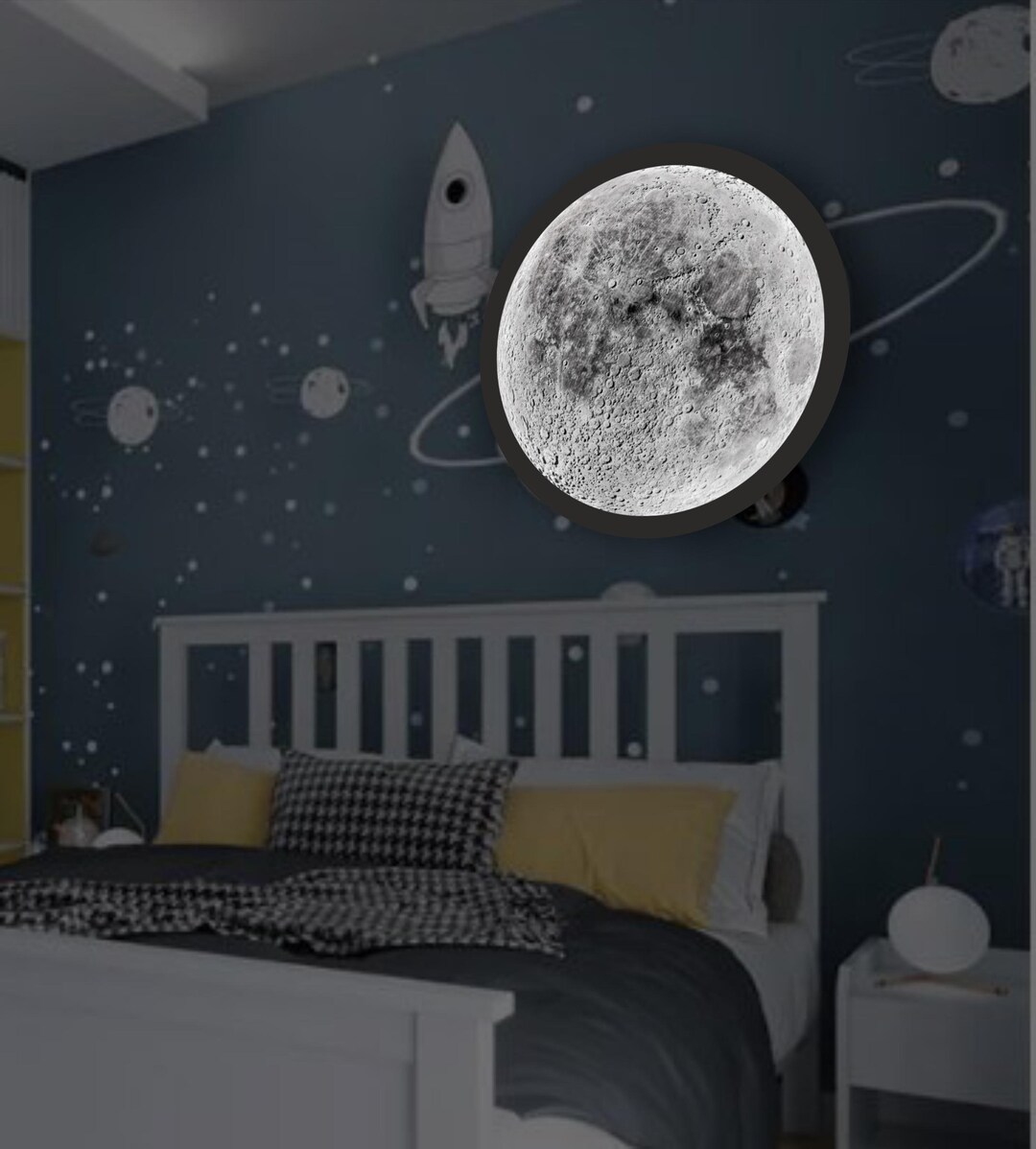 Moon Light Night Light Nursery Moon Light Modern LED Light Dimmable LED ...