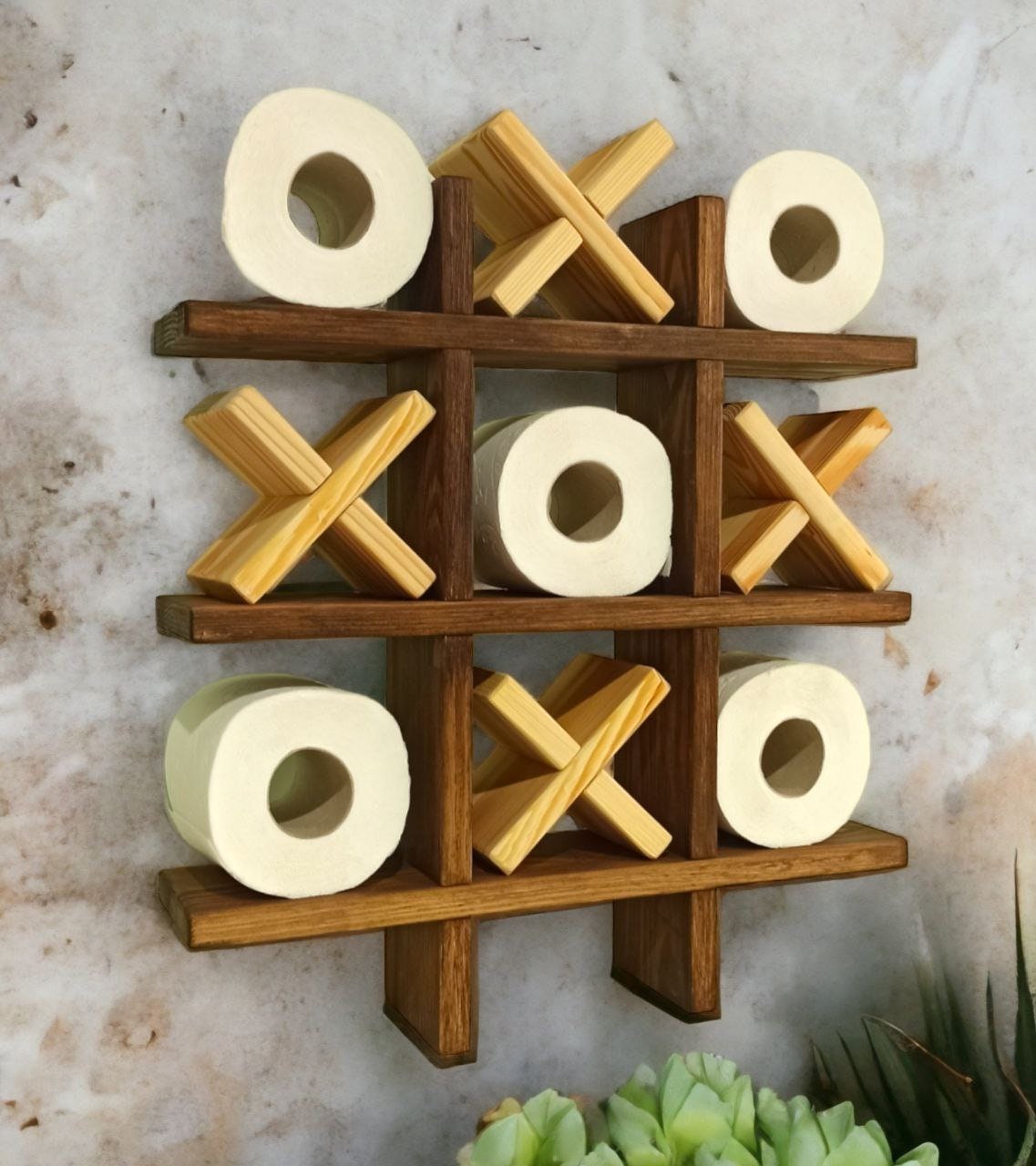 Toilet Paper Holder, Bathroom Wood Floating Storage Shelf for Tissue ...