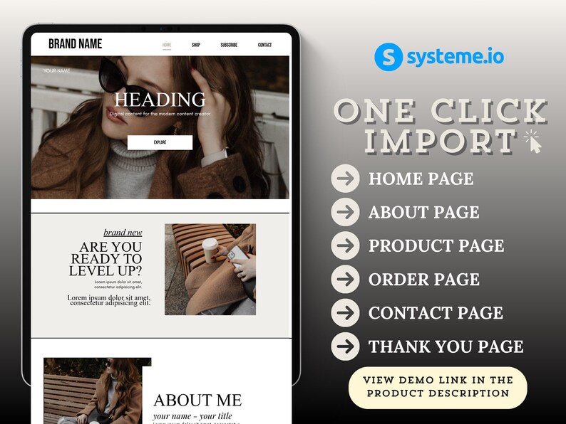 Systemeio Landing Page Website Template Systeme.io Sales Funnel for ...