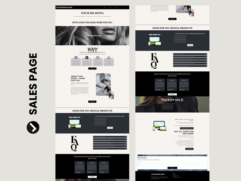 Systemeio Landing Page Website Template Systeme.io Sales Funnel for ...
