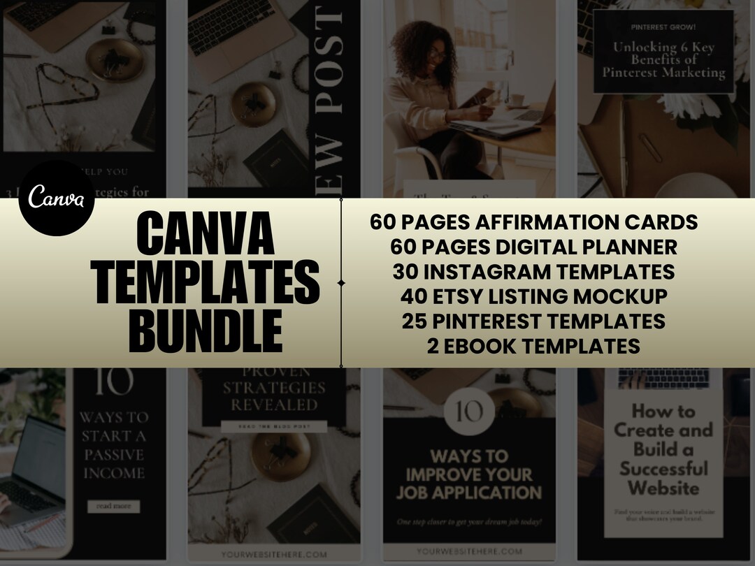 Social Media Kit Bundle Canva Instagram Templates Pinterest Templates ...