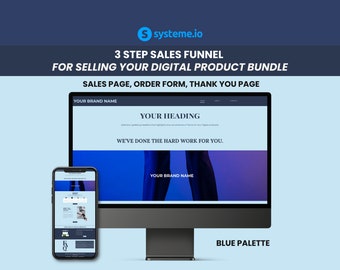 Sales Landing Page Website Template Systeme.io Sales Funnel for Digital ...