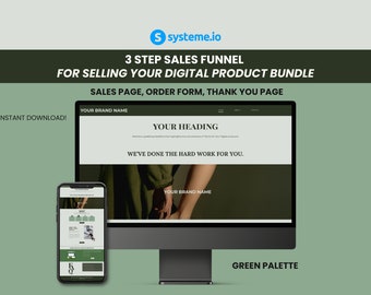 Sales Landing Page Website Template Systeme.io Sales Funnel for Digital ...