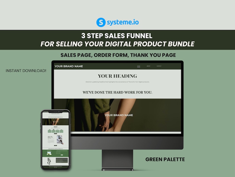 Systemeio Landing Page Website Template Systeme.io Sales Funnel for ...