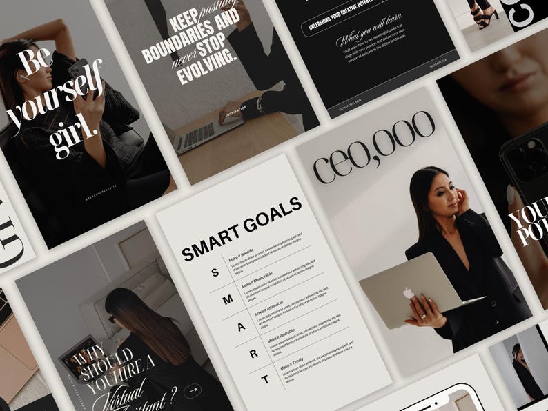Dark Aesthetic Instagram Story Template Social Media Canva Instagram ...