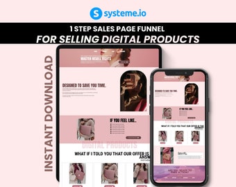 Systemeio Landing Page Website Template Systeme.io Sales Funnel for ...