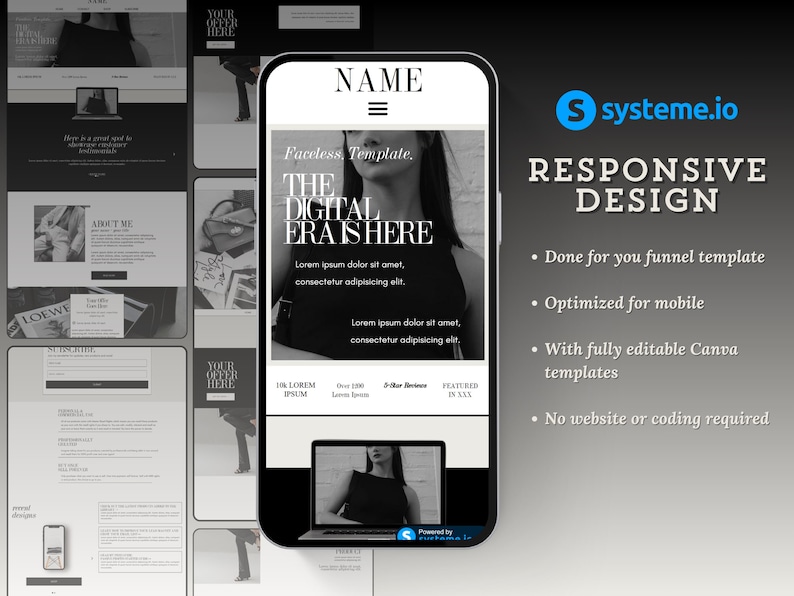 Systemeio Landing Page Website Template Systeme.io Sales Funnel for ...
