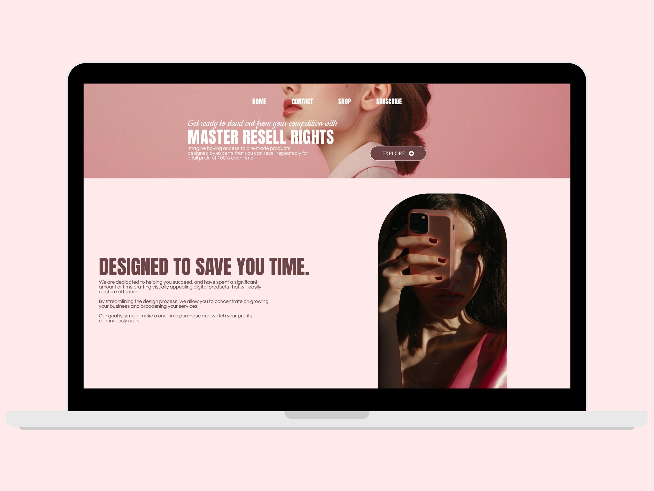 Sales Landing Page Website Template Systeme.io Sales Funnel for Digital ...