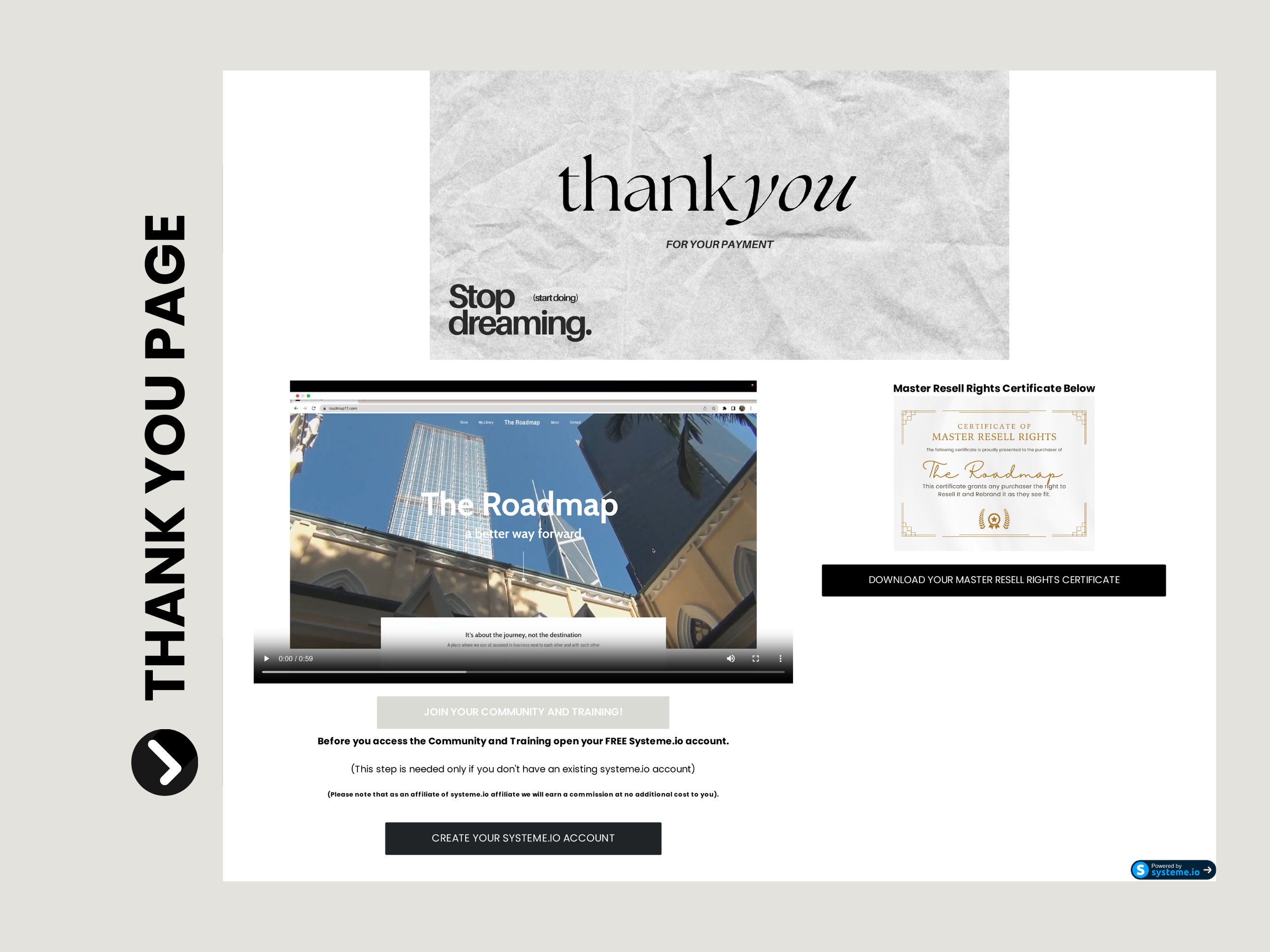 Roadmap Funnel Systemeio Landing Page Website Template Systeme.io Sales ...