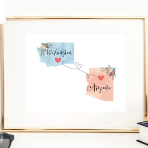 Arizona Washington Wall Art / Arizona Washington Print / Washington ...