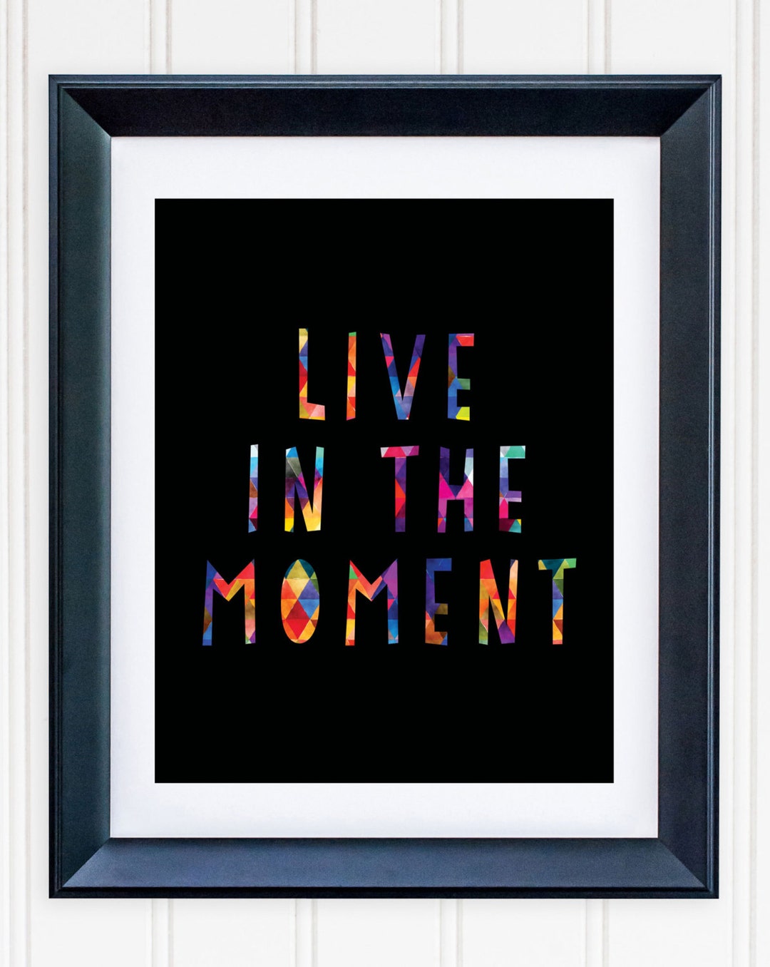 Live in the Moment Print / Colorful Dorm Print / Dorm Art / Modern ...
