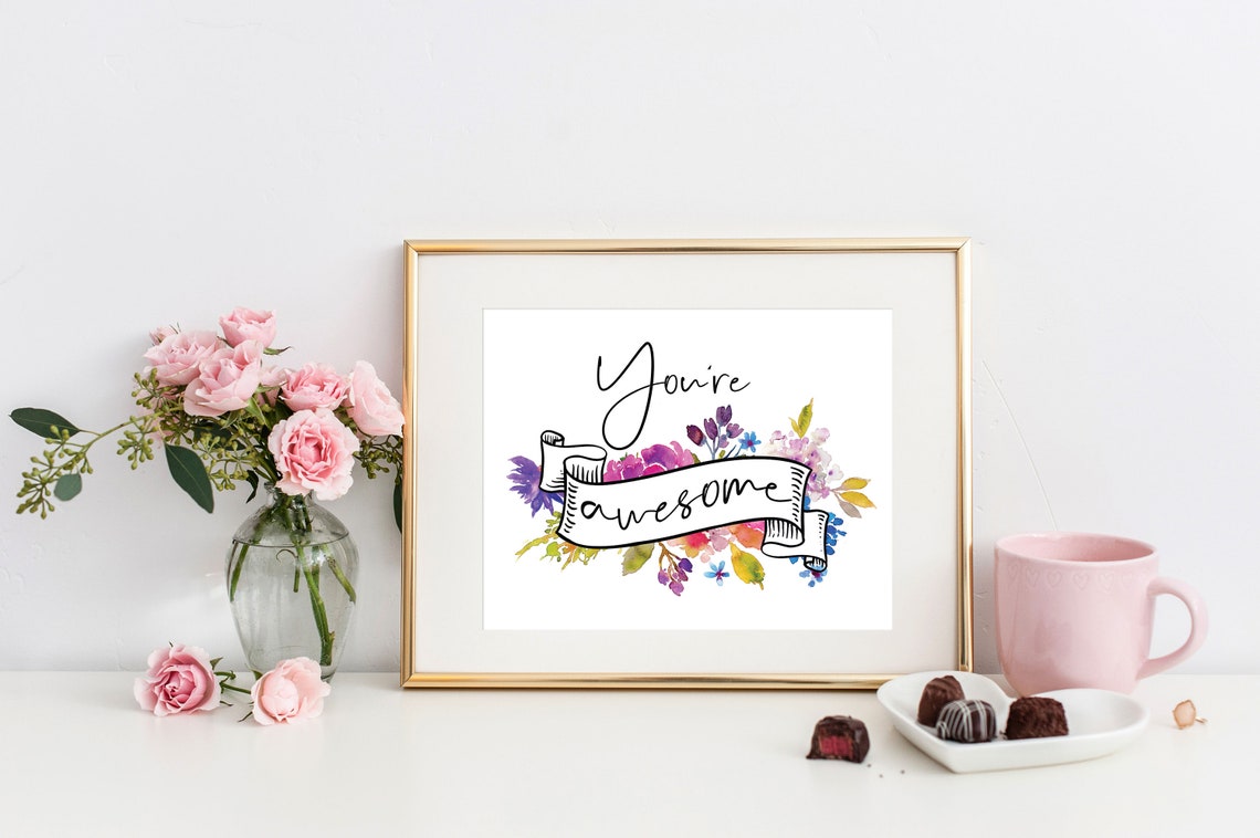 You're Awesome Print / You're Awesome Sign / Employee - Etsy