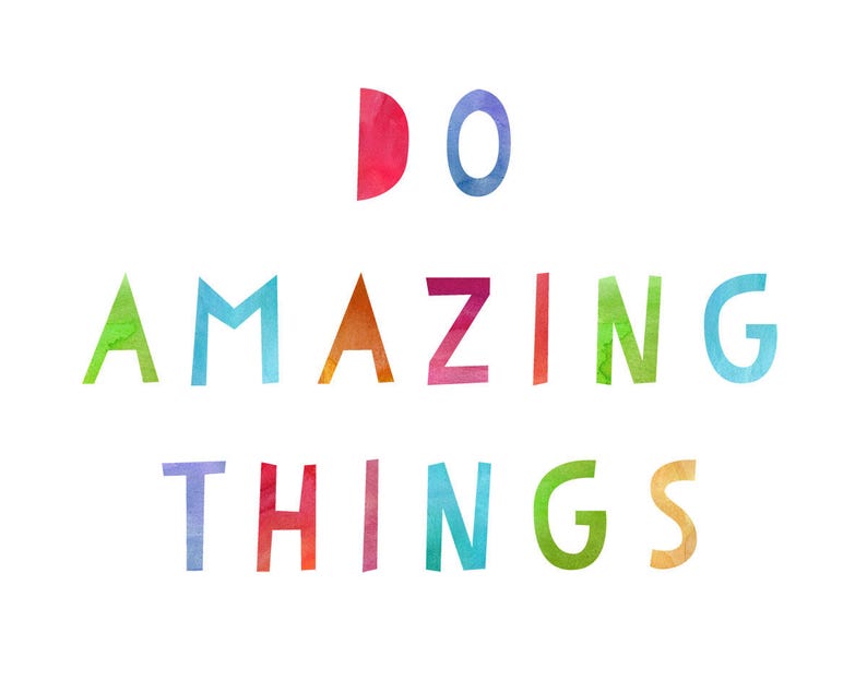 Do Amazing Things Print / Motivational Print / Horizontal | Etsy