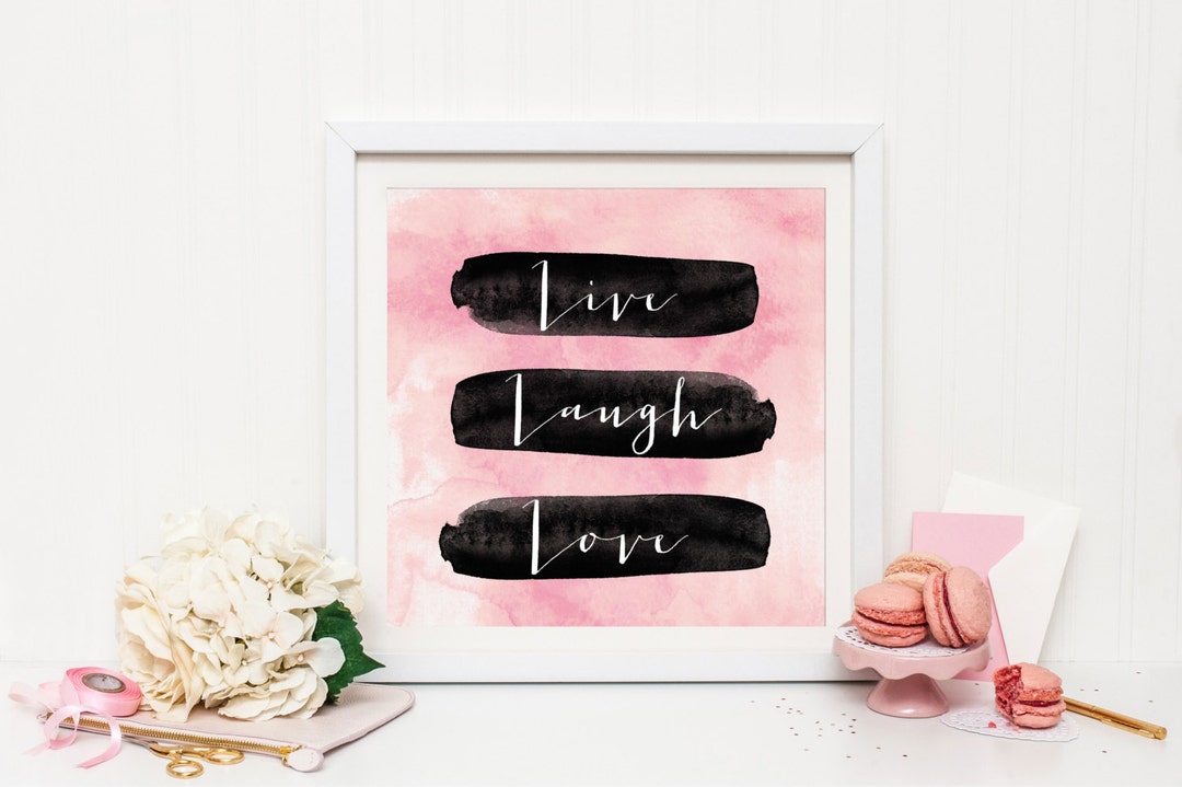 Live Laugh Love Print / Watercolor Print / Inspirational Print ...