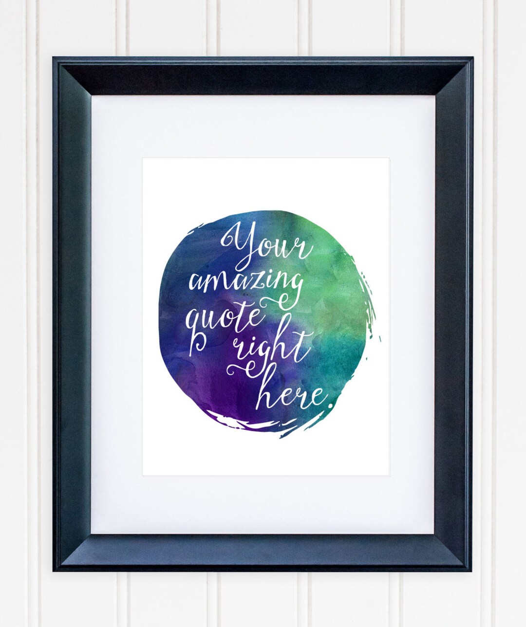 Green and Purple Custom Watercolor Quote / Custom Quote Print ...
