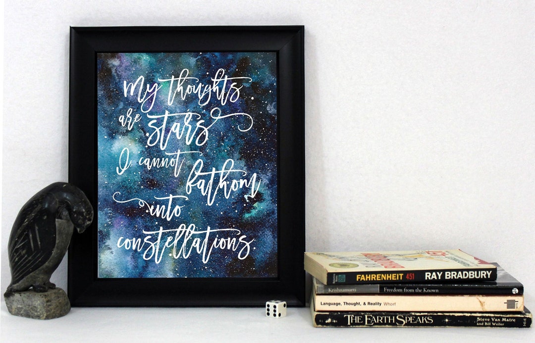 My Thoughts Are Stars Print / the Fault in Our Stars Quote / John Green ...