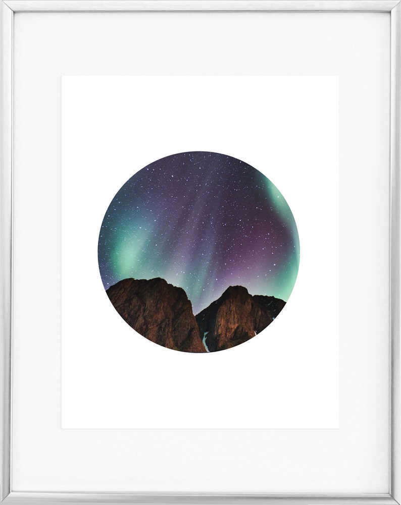 Northern Lights Print / Northern Lights Artwork / Northern Lights ...