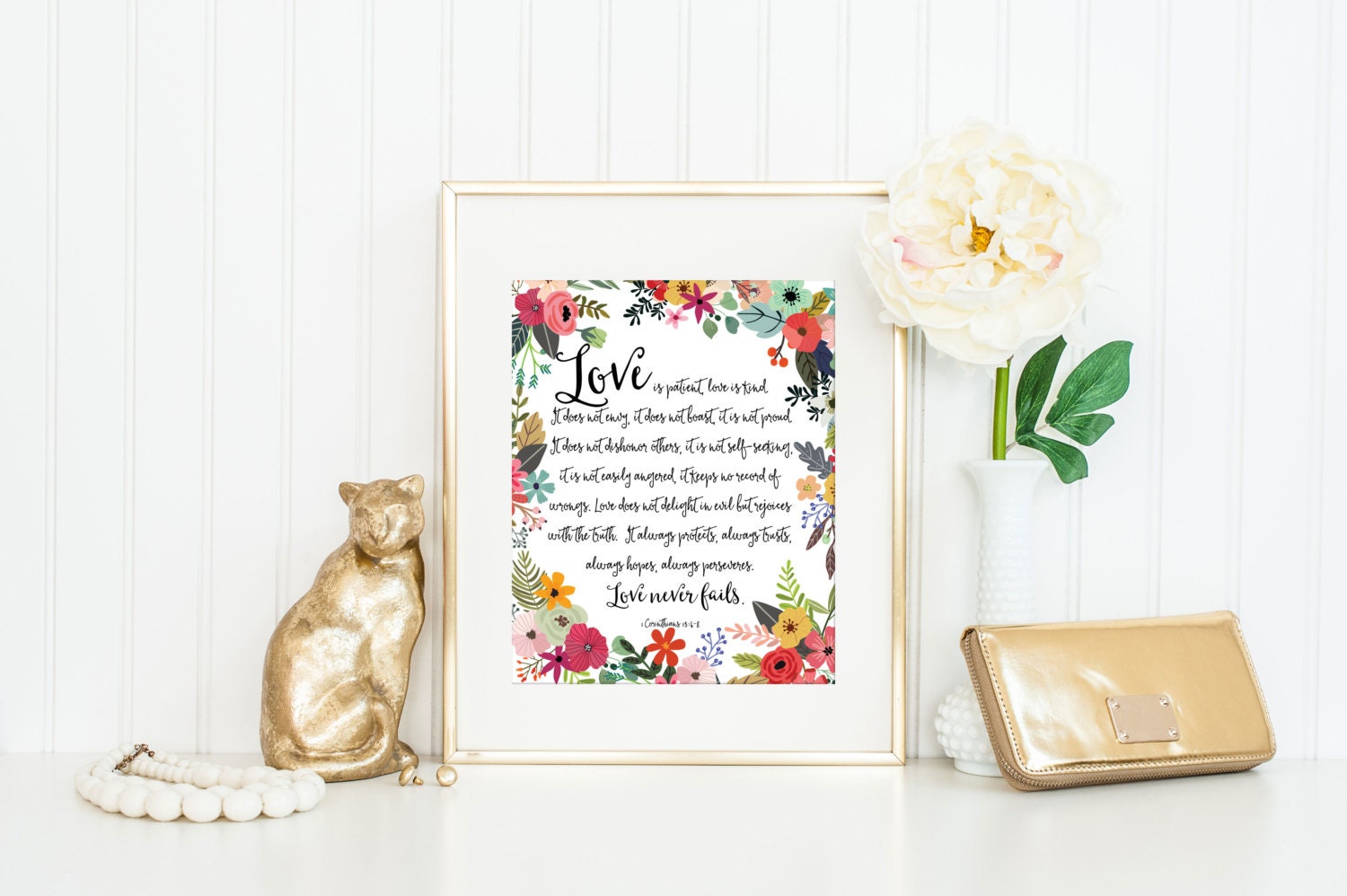 Love is Patient Love is Kind Print / Love Never Fails Sign / 1 ...