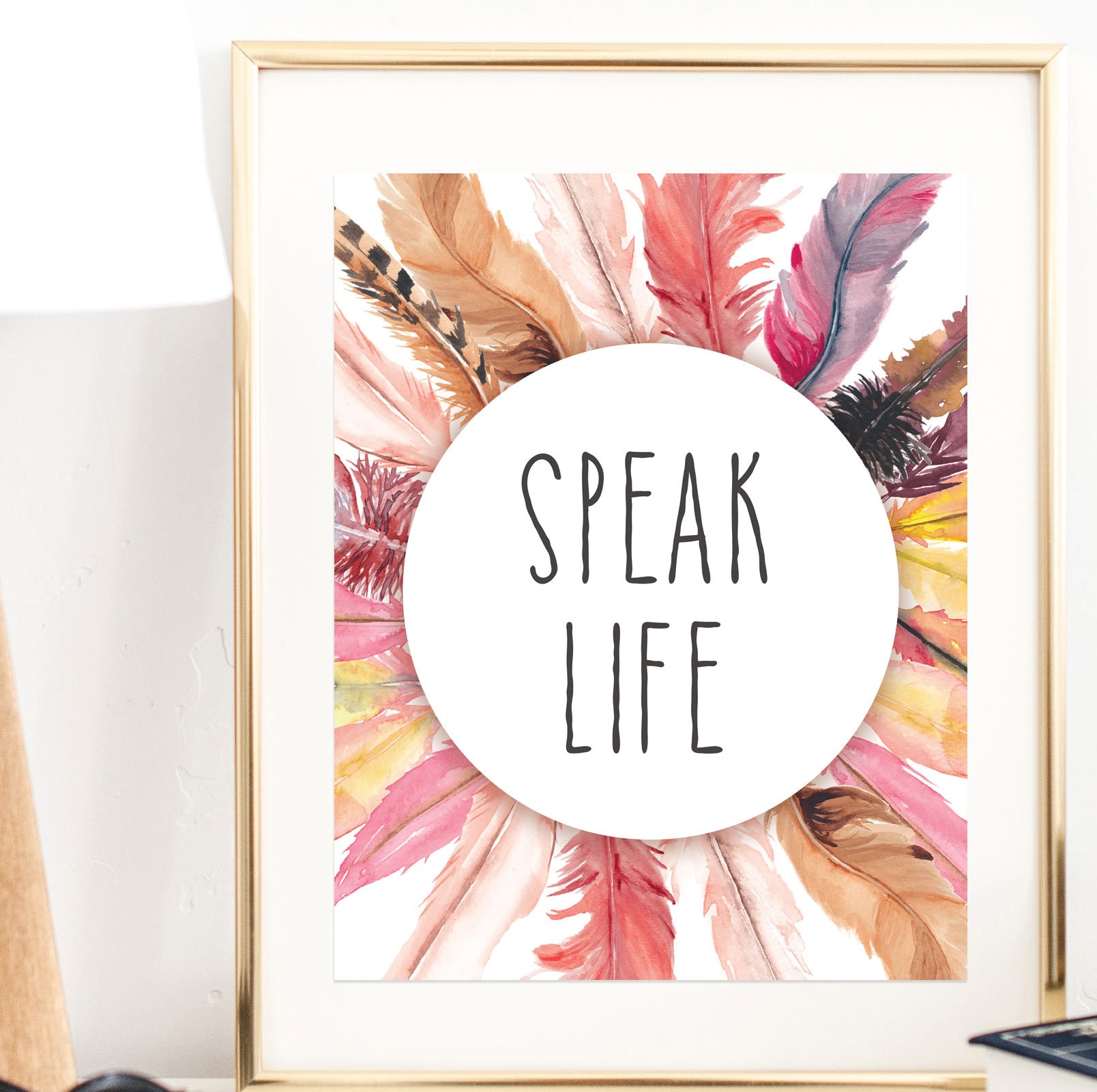 Speak Life Print / Speak Life Sign / Positive Print / Positive | Etsy