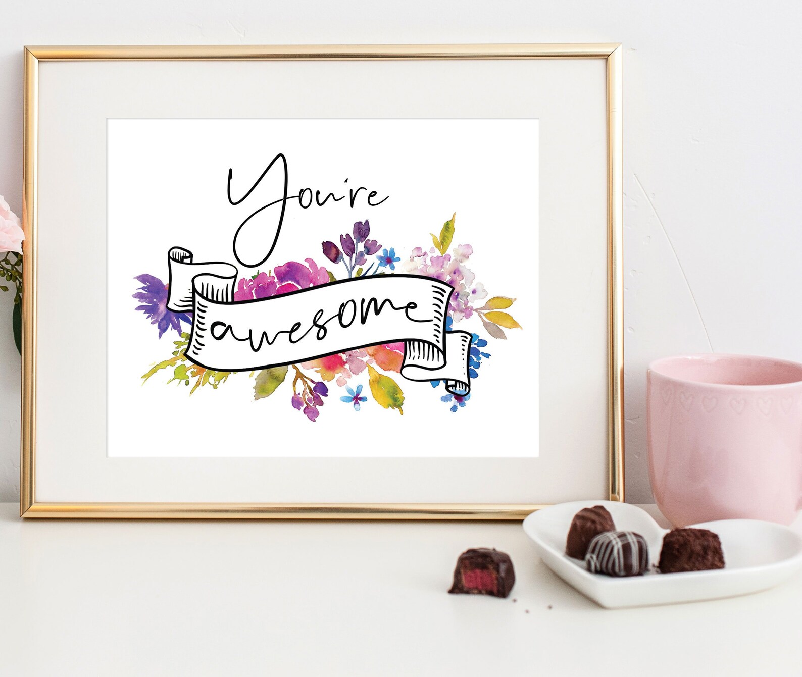 You're Awesome Print / You're Awesome Sign / Employee of the Month Gift ...