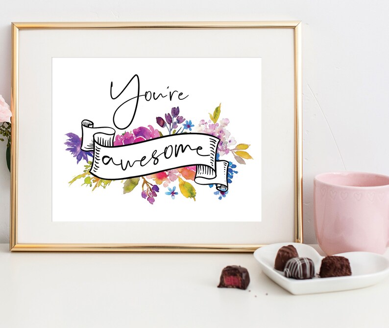 You're Awesome Print / You're Awesome Sign / Employee - Etsy