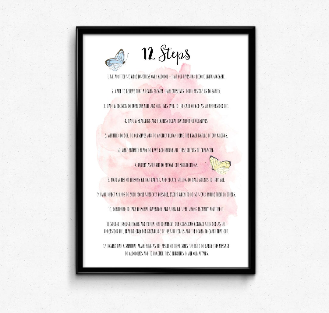 12 Steps Poster 13x19 or 5x7 / 12 Steps Print - Etsy