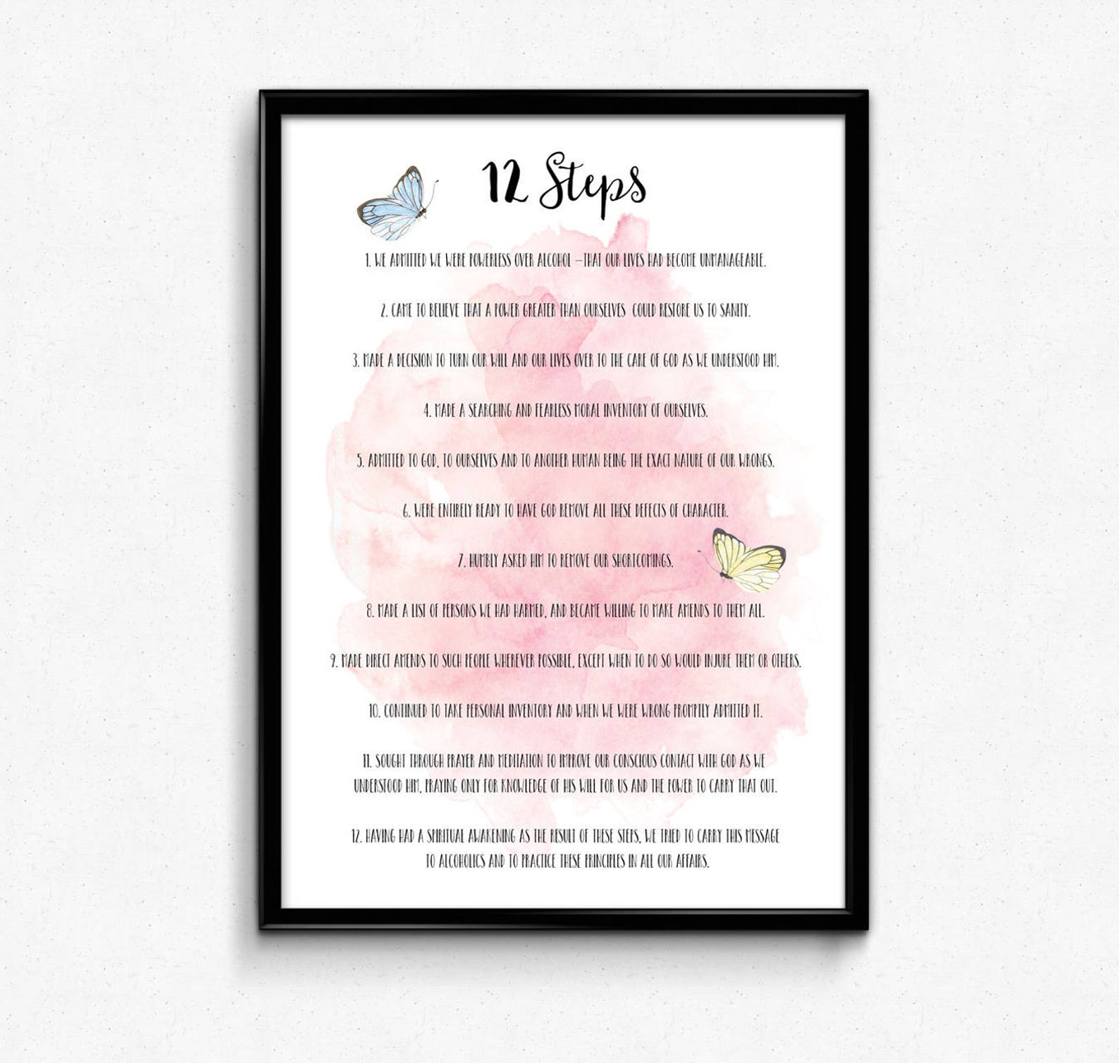 12 Steps Poster 13x19 or 5x7 / 12 Steps Print - Etsy
