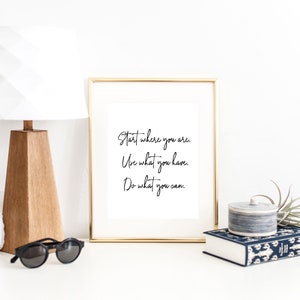 Start Where You Are Print / - Etsy