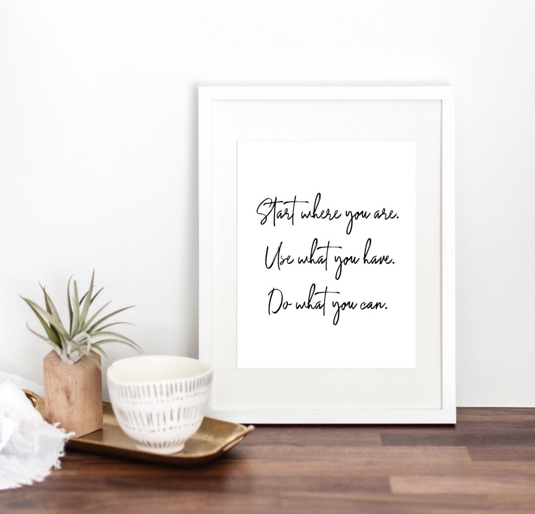 Start Where You Are Print / - Etsy