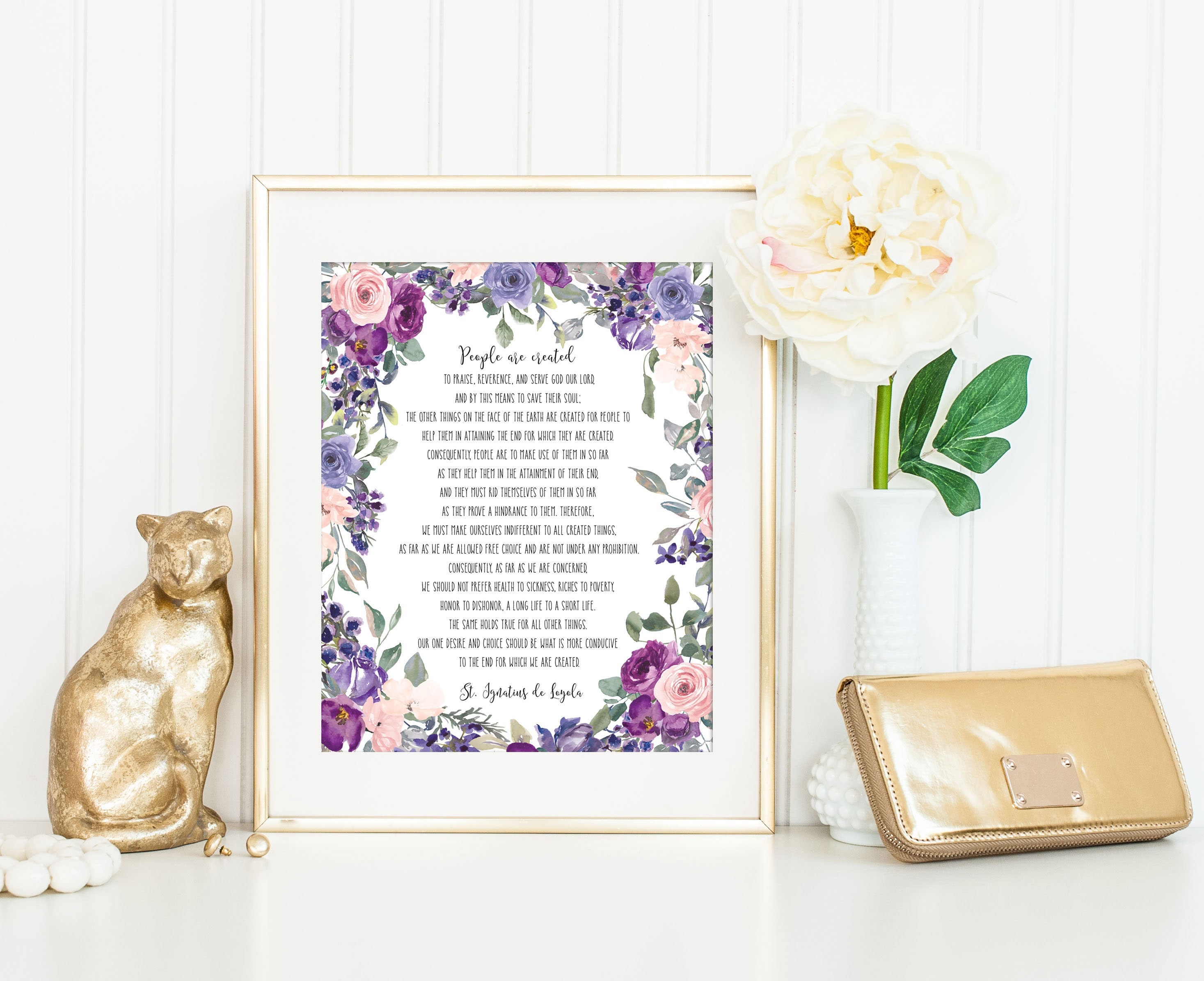 St Ignatius First Principle and Foundation Print / Catholic Wall Art ...