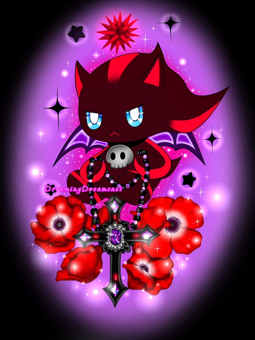 Shadow the Hedgehog Dark Chao Poster Print - Etsy