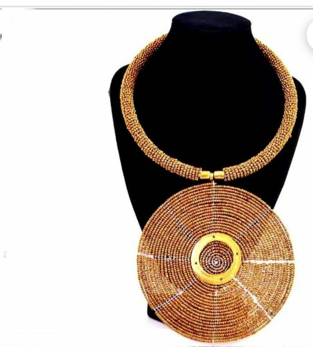 African Cultural Beaded Neckpiece, Handmade Necklace, Tribal Necklace ...