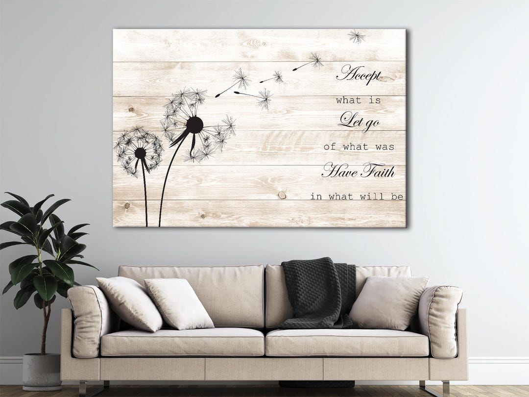 Accept What is Quote Canvas, Inspirational Quote Wall Art, 3 Panels ...