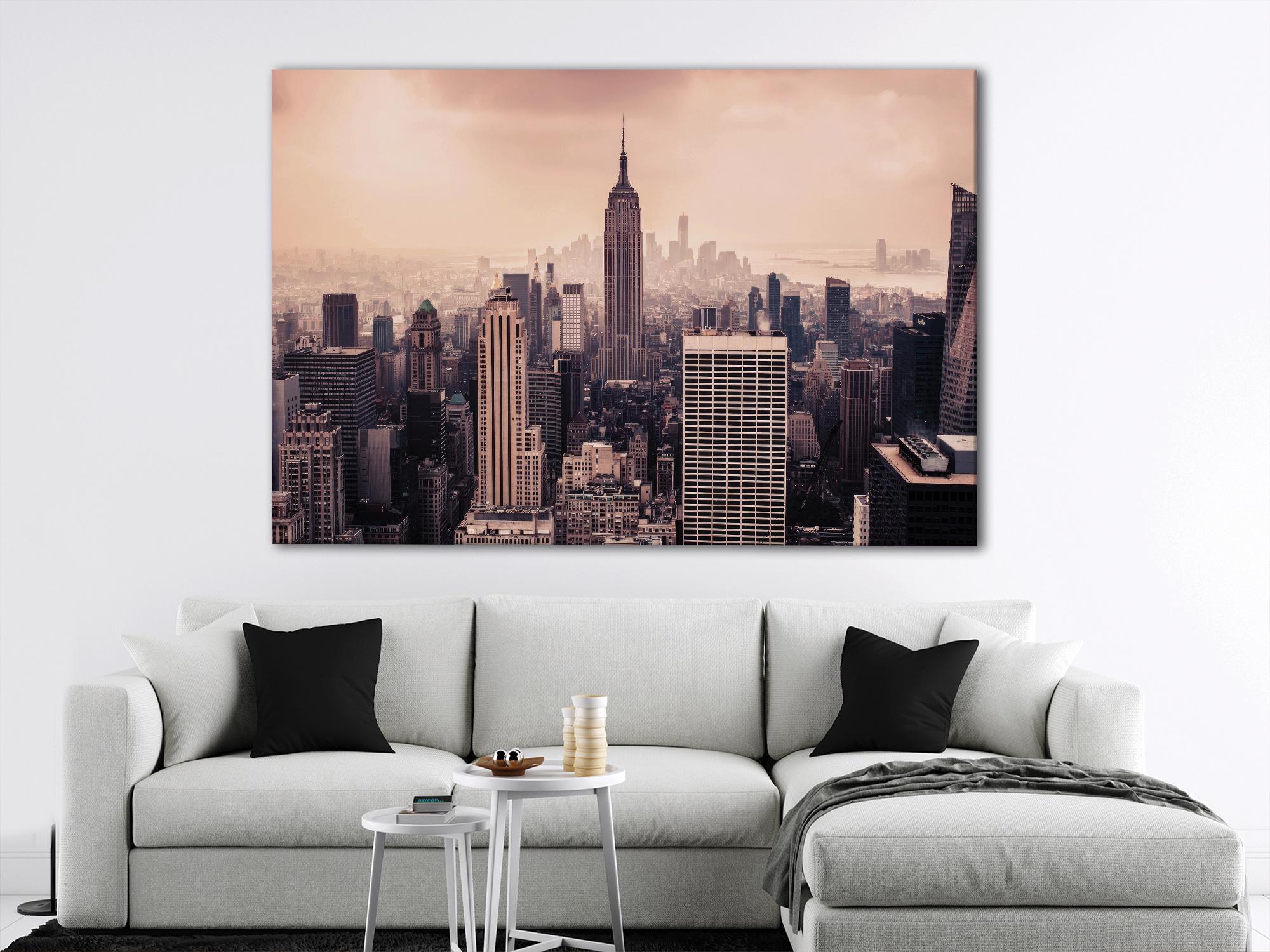 New York City Towers Wall Art, 5 Panels Skyscrapers Canvas Art, Large ...