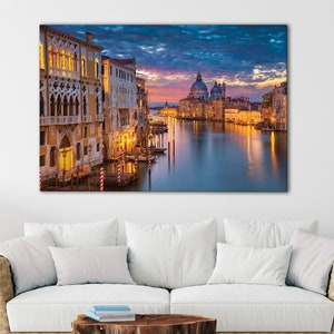 Venice Sunset Wall Art, 5 Panels Venice Italy Canvas, Venice Grand ...