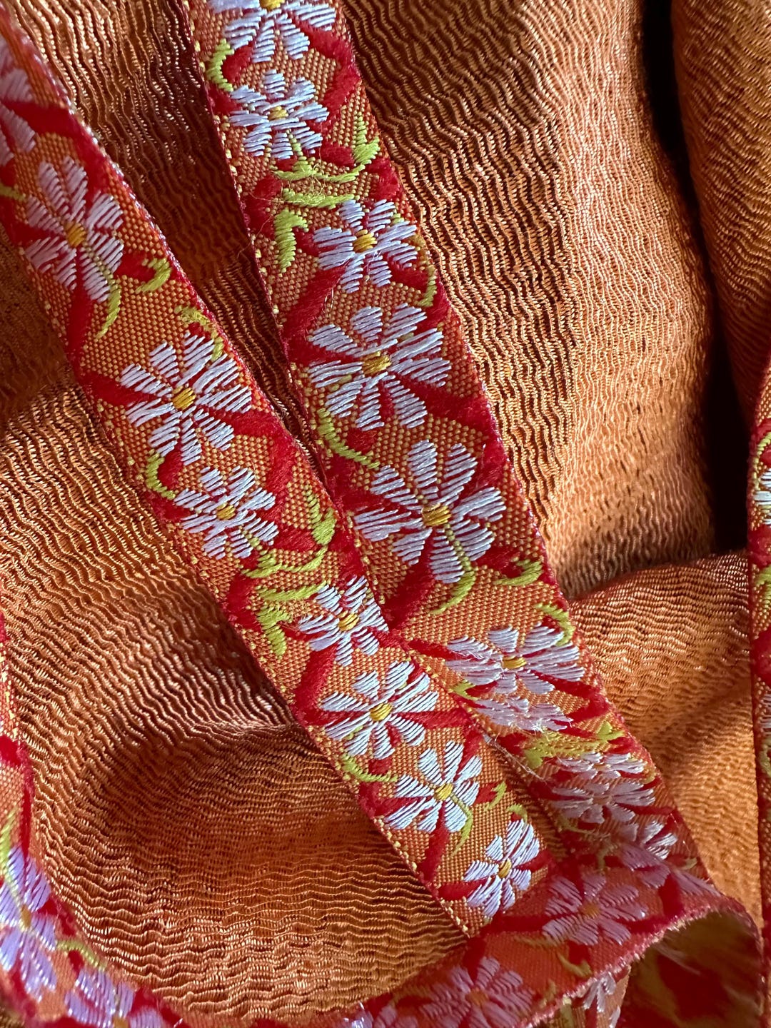 Nearly Vintage Jacquard Woven Ribbon Floral Trim in Colorful Colorway ...