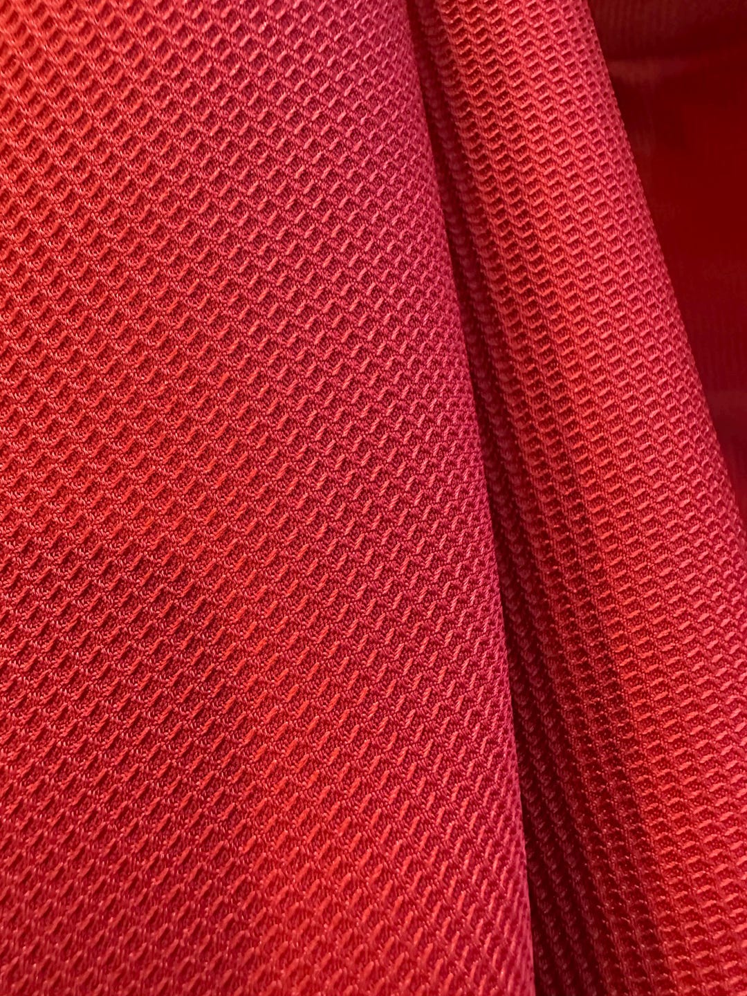 Woven Vermillion Silk Fabric: Small Grid Pattern, Lightweight Drape - Etsy
