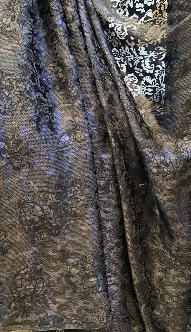 Silk Rayon Devore’ in Mysterious Shades of Walnut, and Black. - Etsy