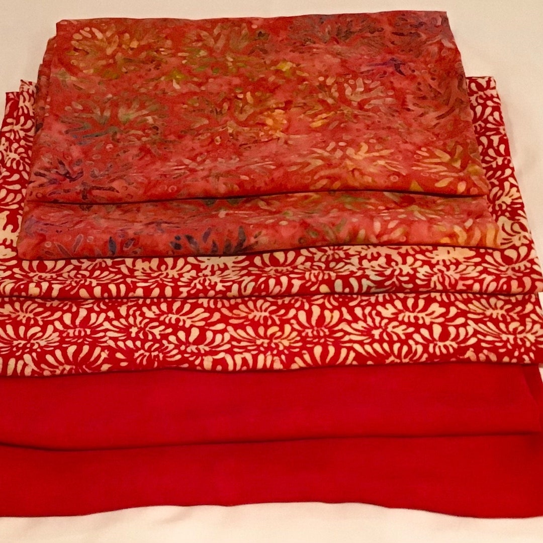 Vintage Rayon Bali Batik Fabric Bundle: 3 Yards, Same Colorway - Etsy