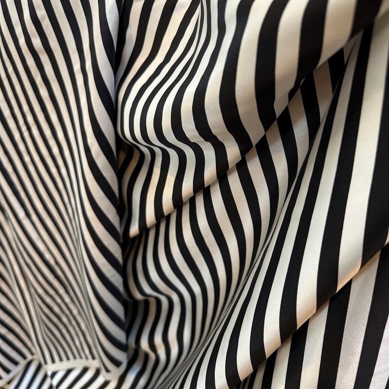 Stripe Silk Fabric - Etsy