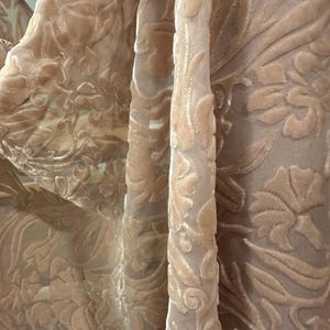 Dusty Pink, Silk Velvet Devore’. Lovely Floral Pattern. - Etsy
