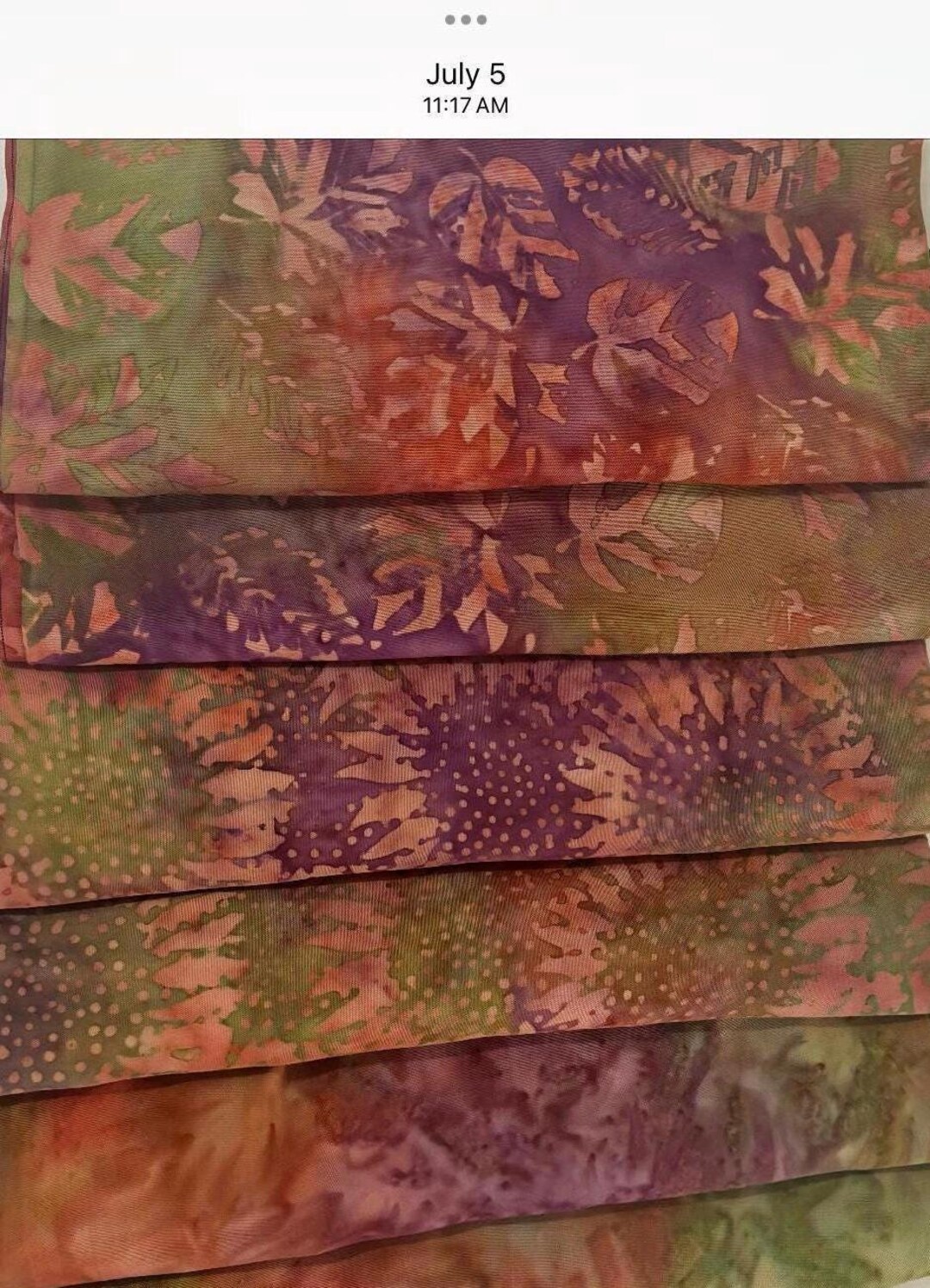 Vintage Bali Batik Fabric Bundle: Rayon Hand-printed Tuscany Colors - Etsy