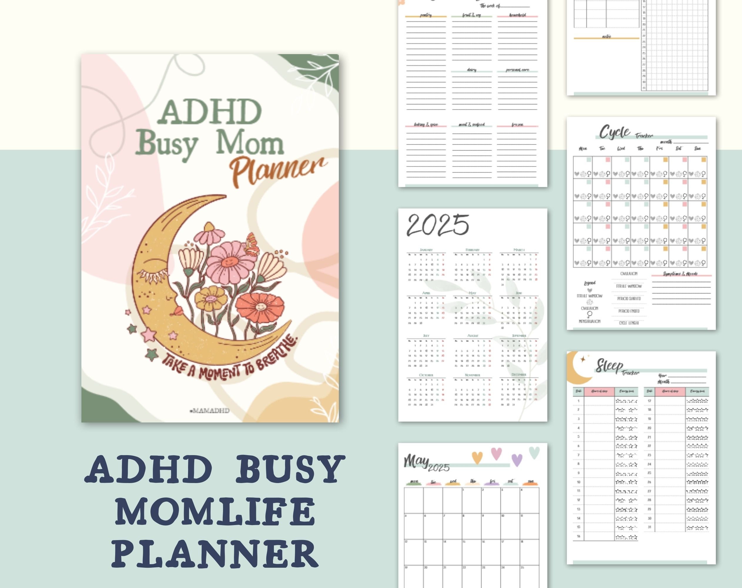 ADHD Planner, Momlife Planner, 2025 Planner, Boho, Weekly Planner ...