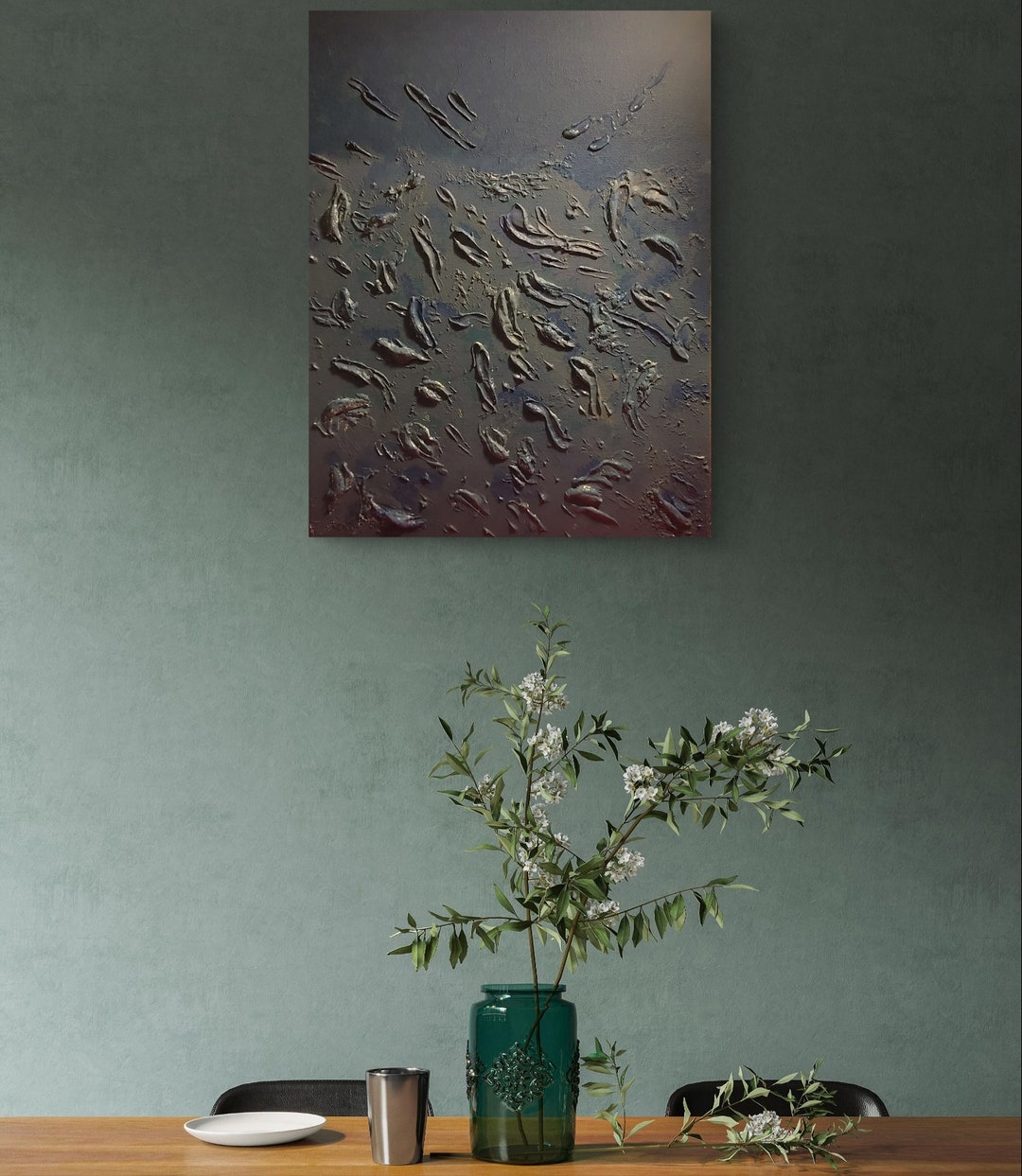 Bravo Sea, SINGLE PIECE, 30x40 Painting, Textures, Acrylic on Canvas ...