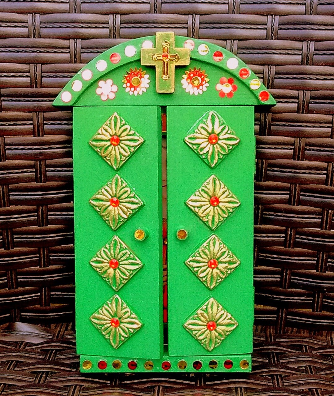 Green Virgin Mary Shrine Frame - Etsy