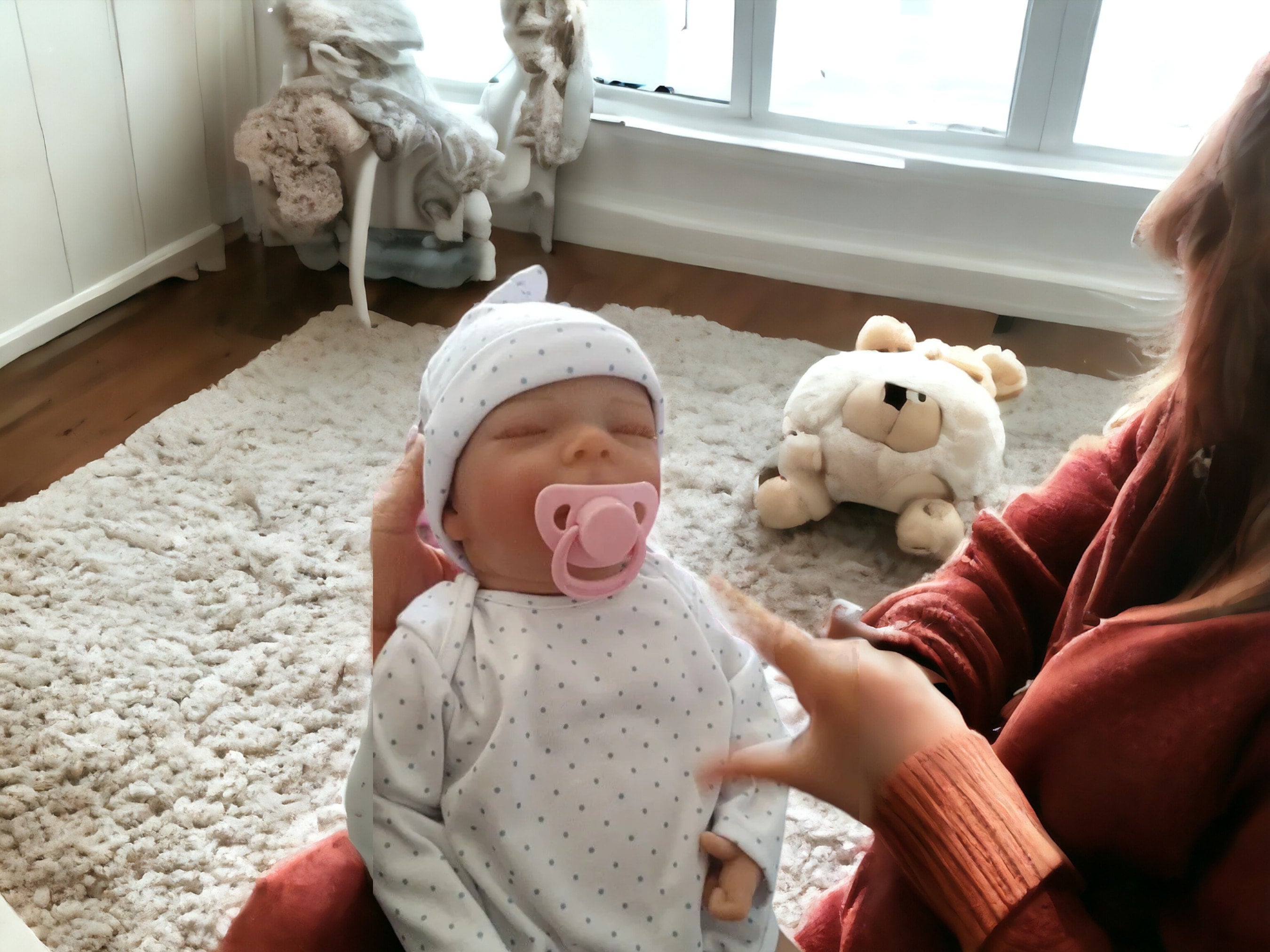 Lifelike Reborn Baby Doll Therapy Dolls 43CM Reborn Baby Doll Silicone ...