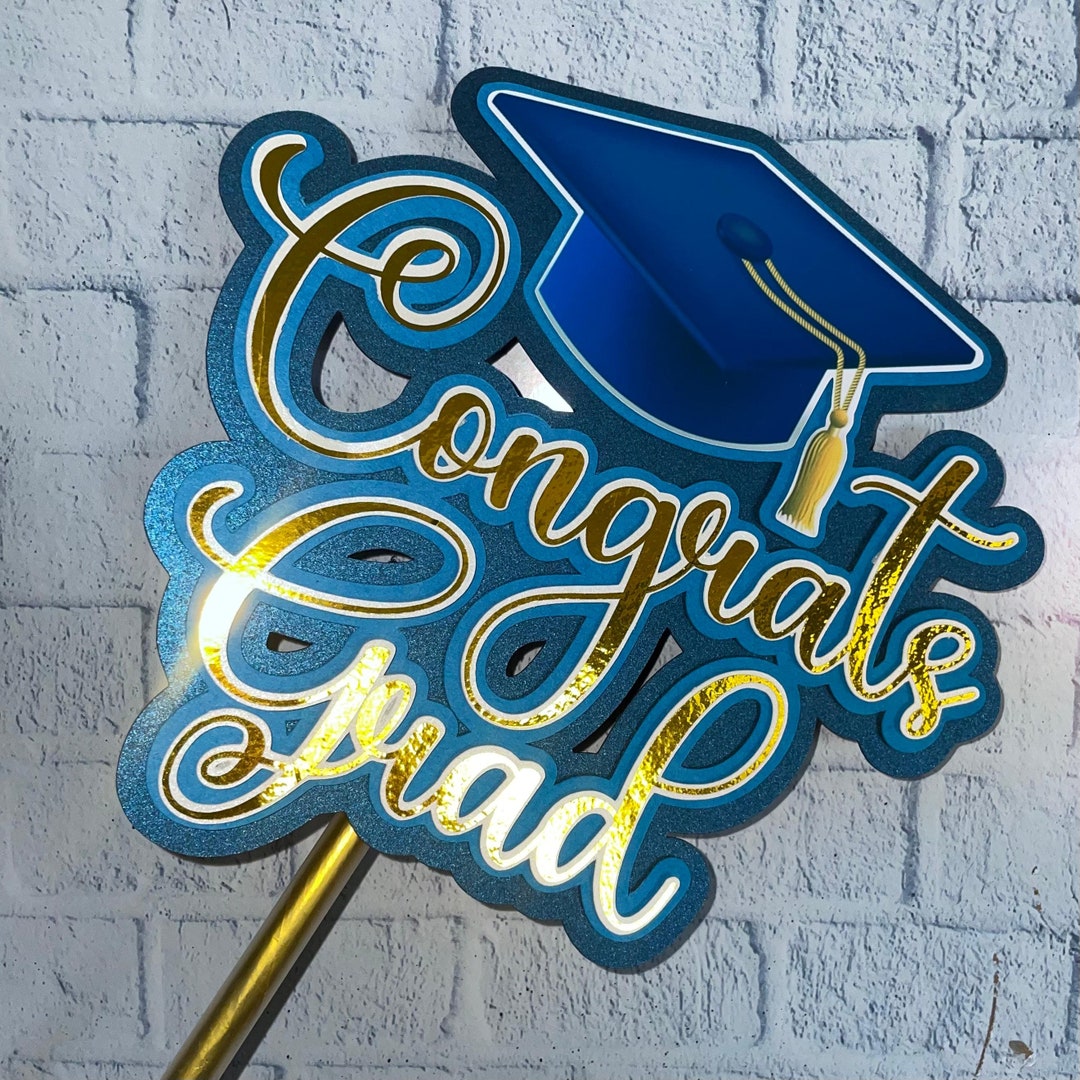 Graduate Caketopper File Digital File - Etsy