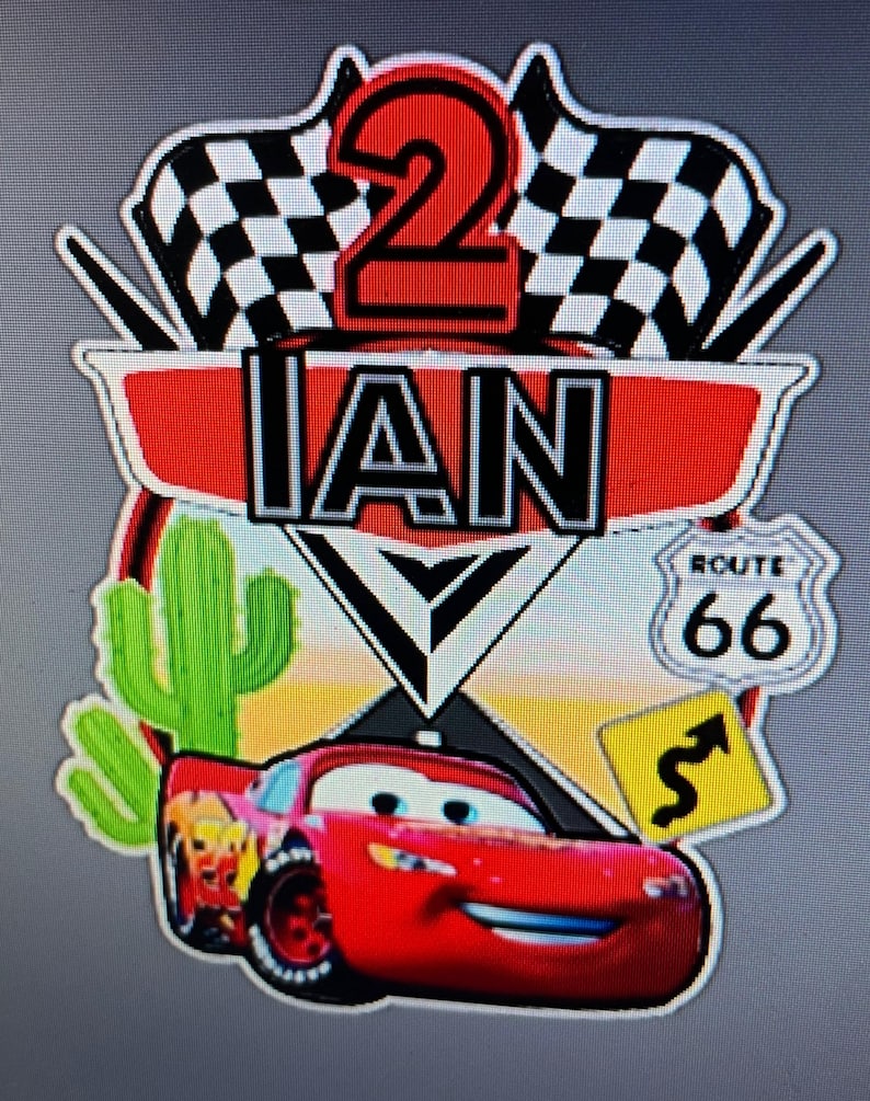 Cake Topper Cars Lightning Mcqueen Only for Use Silhouette Studio ...