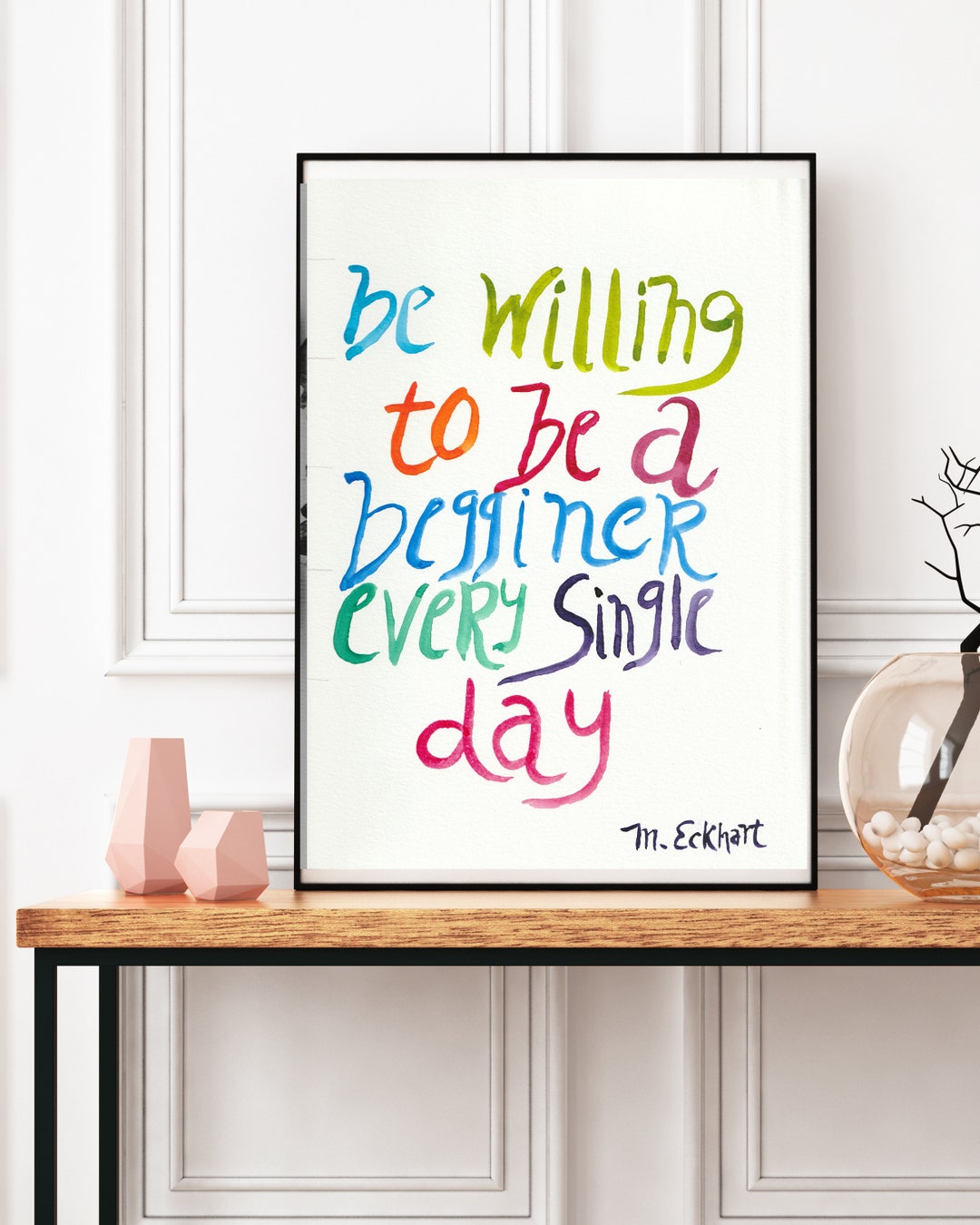 Hand Painted Original Watercolor Inspirational Quote by M. - Etsy